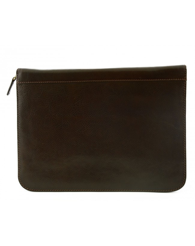 Genuine Leather A4 Documents Folder with Compartments - Kostantin