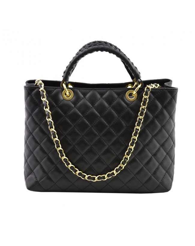 Echtes Leder gestepptes Handtasche - Seres